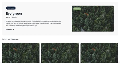 Series Shortcode Advanced Sermons