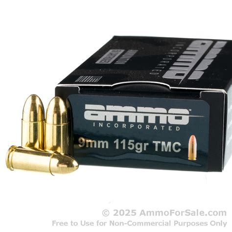 1000 Rounds Of Discount 115gr Tmj 9mm Ammo For Sale By Ammo Inc
