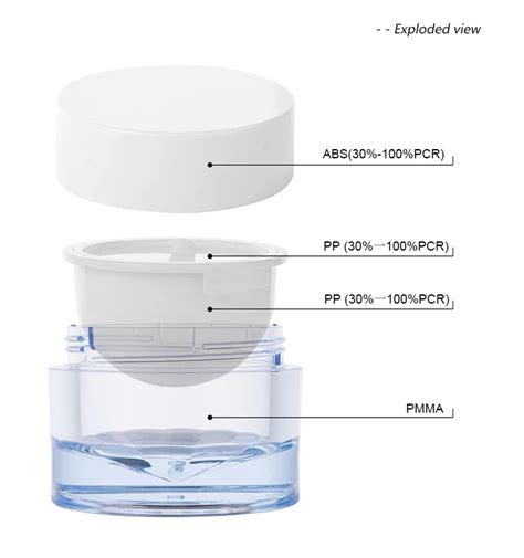 Refillable Pmma Outer Round Cream Jar Gidea Pac
