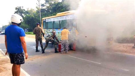 School Bus Emits Smoke In Secunderabad Cantonment Students Safe