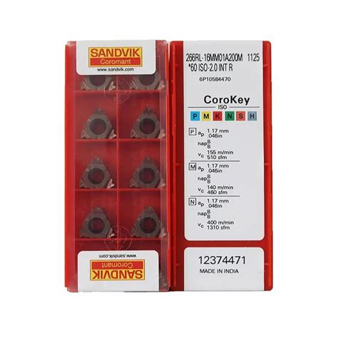 Sandvik Carbibe Boring Insert For Cnc Machine Material Grade Pa215
