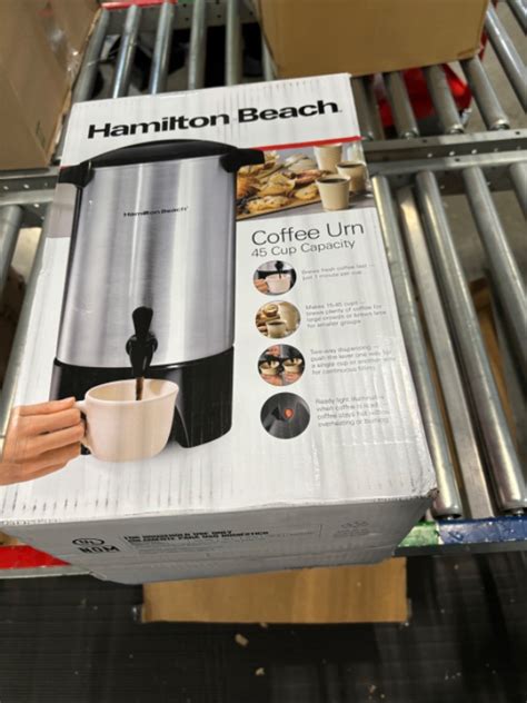 Hamilton Beach 45 Cup Coffee Urn And Hot Beverage Dispenser Silver 45