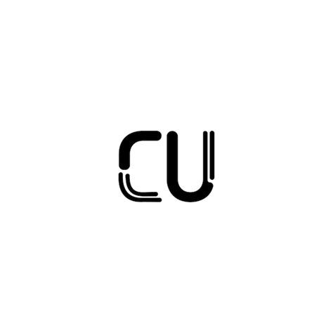 Premium Vector Cu Monogram Logo Design Letter Text Name Symbol Monochrome Logotype Alphabet