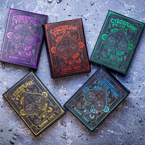 Neon Lit Cyberpunk Playing Cards Talking Point Cards