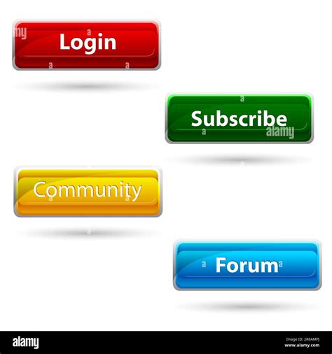 Illustration Of Website Buttons On White Background Stock Vector Image