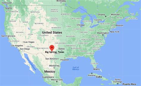 Where Is Big Spring Tx Usa Location Map Of Big Spring Texas