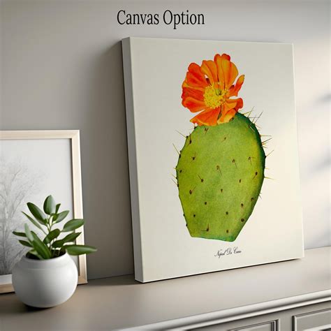 Nopal De Cerro Art Print Botanical Art Print Cactus Wall Art Cactus