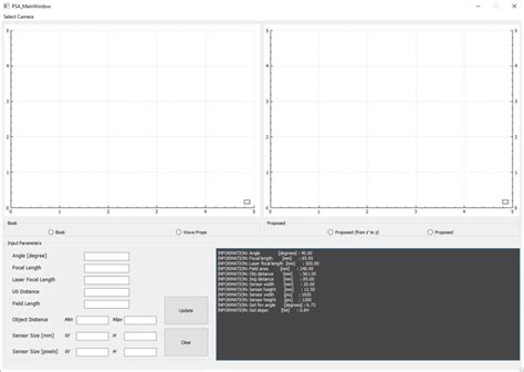 User Interface For 2d And System Parameters Of The Developed