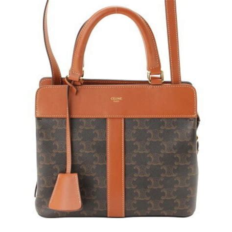 Celine Bags Celine Triomphe Canvas Small Cava De France Shoulder Bag Tan Poshmark