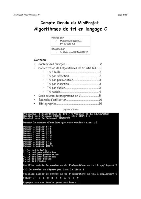 Pdf Langage C Les Différents Algorithmes De Tri Dokumen Tips