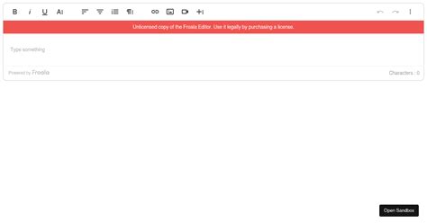 Froala Initialization Bug Codesandbox