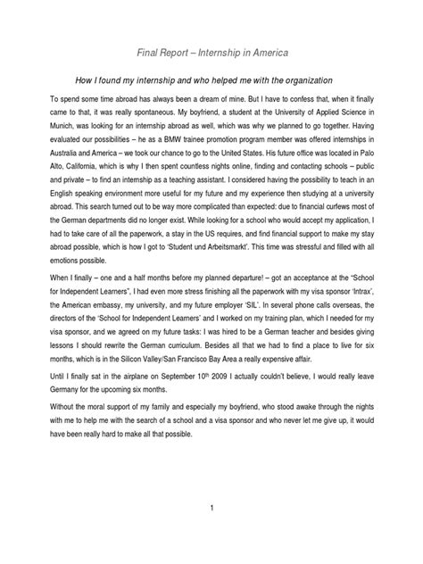 Teaching Practicum Report Pdf Internship Job Hunting