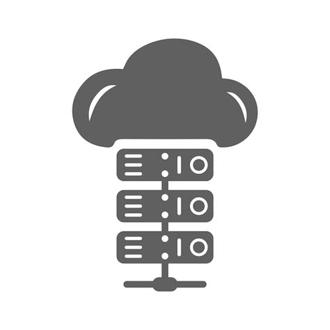 Premium Vector Data Storage Hosting Server Icon Gray Vector Design