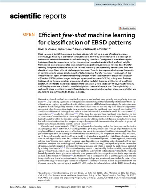Pdf Efficient Few Shot Machine Learning For Classification Of Ebsd