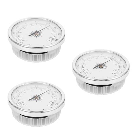 Masteelf 3pcs Thermometer Hygrometer Wall Mount Display Humidity Indoor