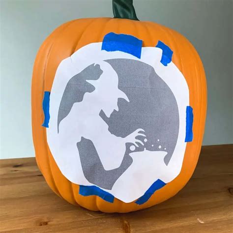 Witch Face Pumpkin Stencil