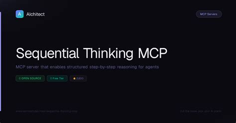 Sequential Thinking Mcp — Mcp Servers Ai Tool Aichitect