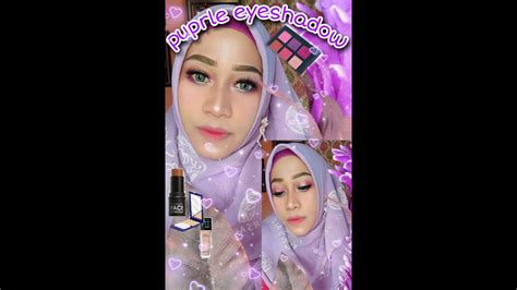 Makeup Tutorial Purple Eyeshadow Tutorial Makeup Gampang Youtube