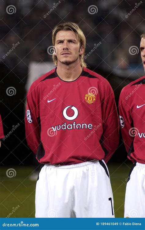 David Beckham Playing Soccer Man U