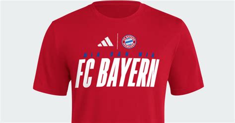 Adidas Fc Bayern Grapic Tee Red Free Shipping With Adiclub