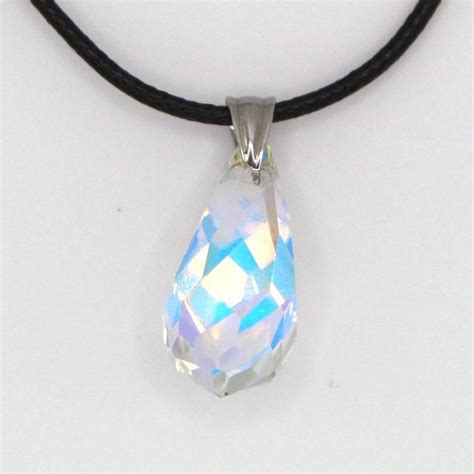 N36 Crystal Glass Necklaces Drop Pendant Etsy
