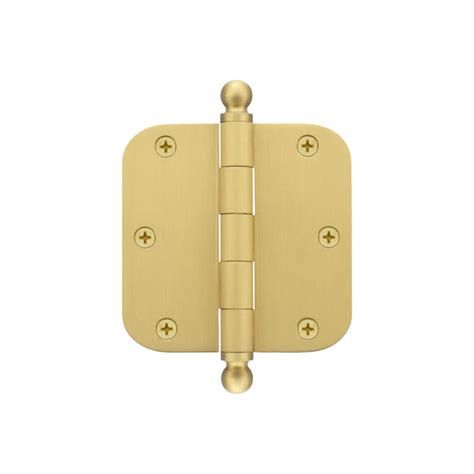 35 Ball Tip Residential Hinge With 58 Radius Corners In Satin Bras