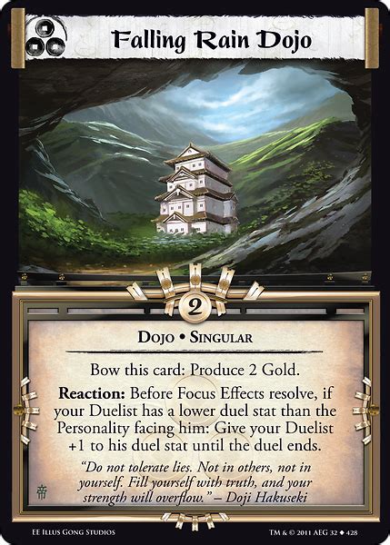 Falling Rain Dojocard L5r Legend Of The Five Rings Wiki Fandom