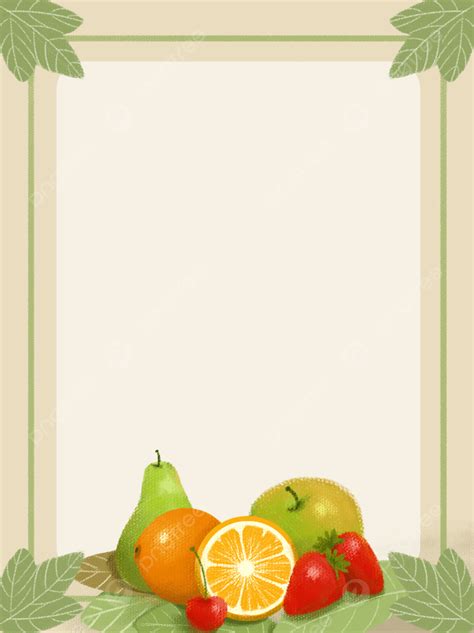 Original Fruit Food Frame Background Fruit Food Leaf Background Image For Free Download
