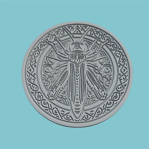 3d File Grasshopper Medallion Cnc Grasshopper 3d Cnc Model 🦗 ・3d