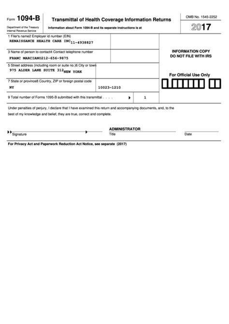 Top 9 Form 1094 Templates Free To Download In Pdf Format