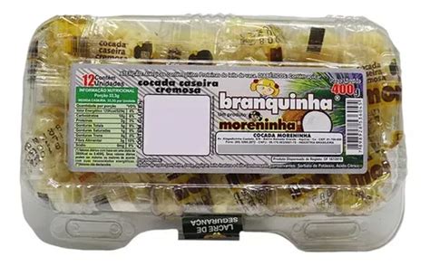 Cocada Caseira Cremosa Moreninha Branquinha 1 Cx 400g 12 Un Frete Grátis
