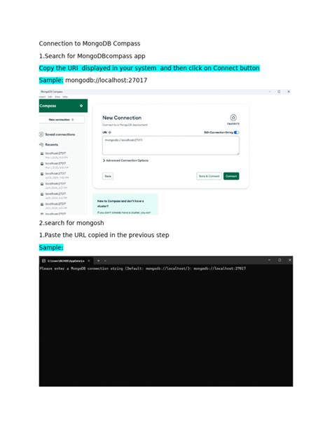 Connection To Mongodb Compass And Mongosh Pdf