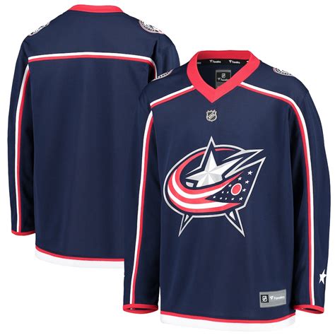 Fanatics Branded Columbus Blue Jackets Youth Navy Home Replica Blank Jersey