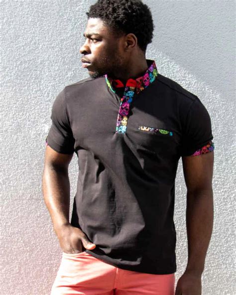 Claudio Lugli Skull Trim Polo Shirt In Black Elanclitheroe