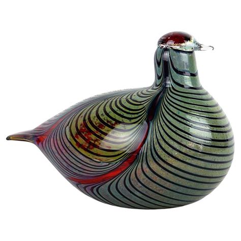 Scandinavian Red Glass Art Bird By Oiva Toikka For Notsjö Nuutajärvi