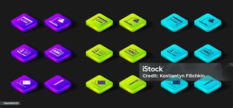 지우개 또는 고무 펜 온라인 클래스 칠판 테이블 램프 및 진자 아이콘을 설정합니다 벡터 0명에 대한 스톡 벡터 아트 및 기타 이미지 Istock