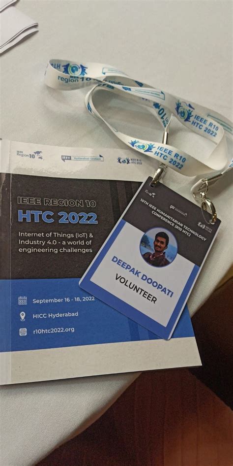 Ieee Happyvolunteering Ieeer10htc Ieeehyderabadsection Conference Deepak Doopati