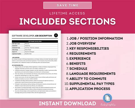 Software Developer Job Description Template Probiztemplates