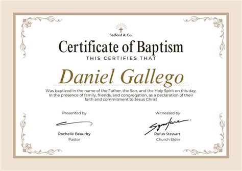 Page 2 Free Custom Printable Baptismal Certificate Templates Canva