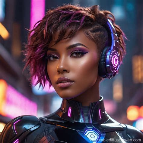 Cyborg Portrait With Broken Glass Stable Diffusion Online