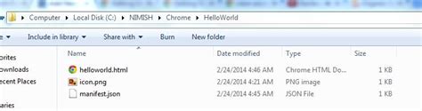 Chrome Extension Hello World Example