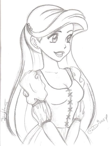 Princess Sketch Easy At Explore Collection Of