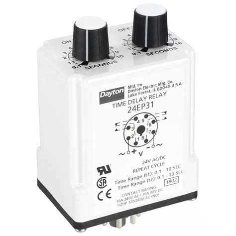 Buy Dayton 10 A 8 Pins Per Terminals Socket Mounted Single Function