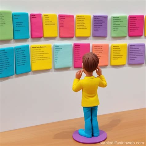 Project Manager Viewing Large Gantt Charts Stable Diffusion Online