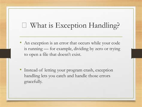 Exception Handling In Pythobsbdbdbdbdbdnpptx
