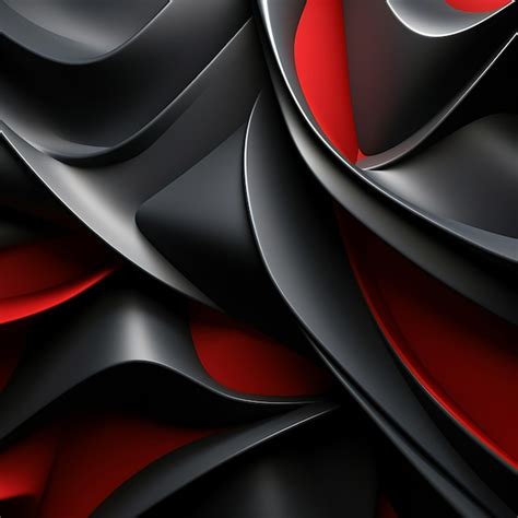 Premium Ai Image 3d Abstract Background With Red And Black Accent
