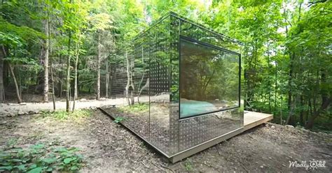 Mirror Tiny House Cabin Is Hidden In Plain Sight Madly Odd