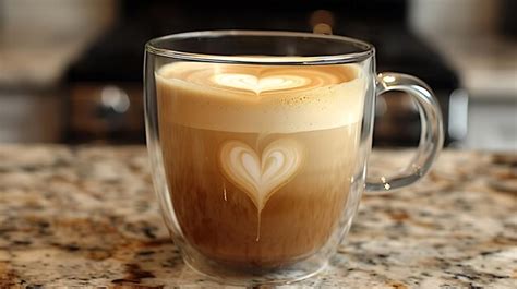 Photo Of A Steaming Latte With Creamy Froth Premium Ai Generated Image
