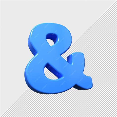 Signo De Ampersand De Renderizado 3d Archivo Psd Premium