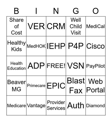 Iehp Bingo Card